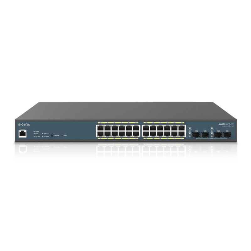 EnGenius Fit 410W Gigabit PoE+ 24 Port Switch with SFP | Manage PoE ...