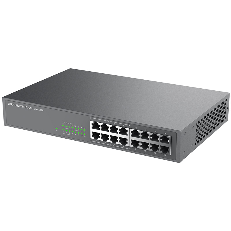 Grandstream GWN7702P 16 Port Gigabit Unmanaged Network Switch with 8 ...