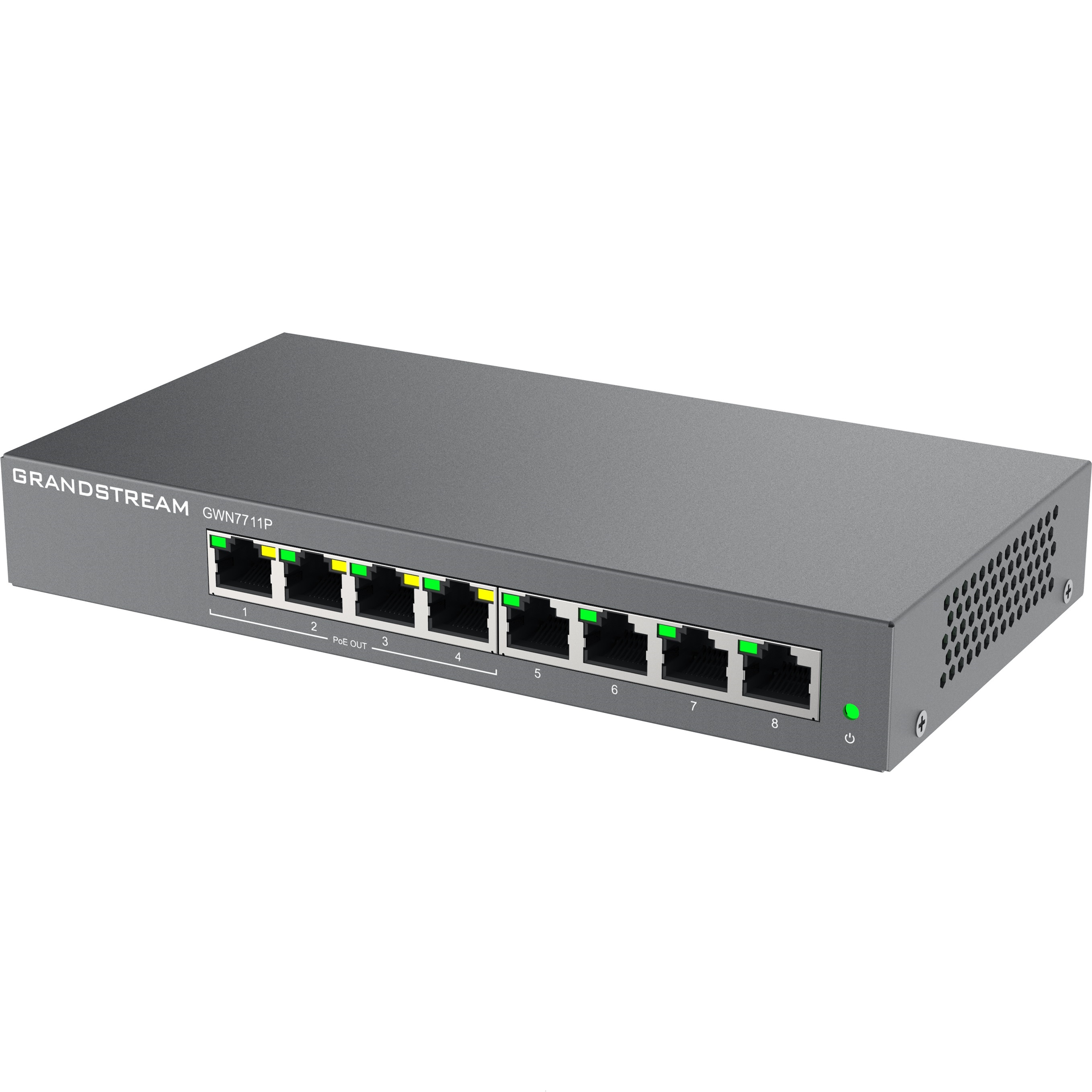 Grandstream GWN7711P Layer 2-Lite Managed Switch, 8 x GigE (4 x PoE ...