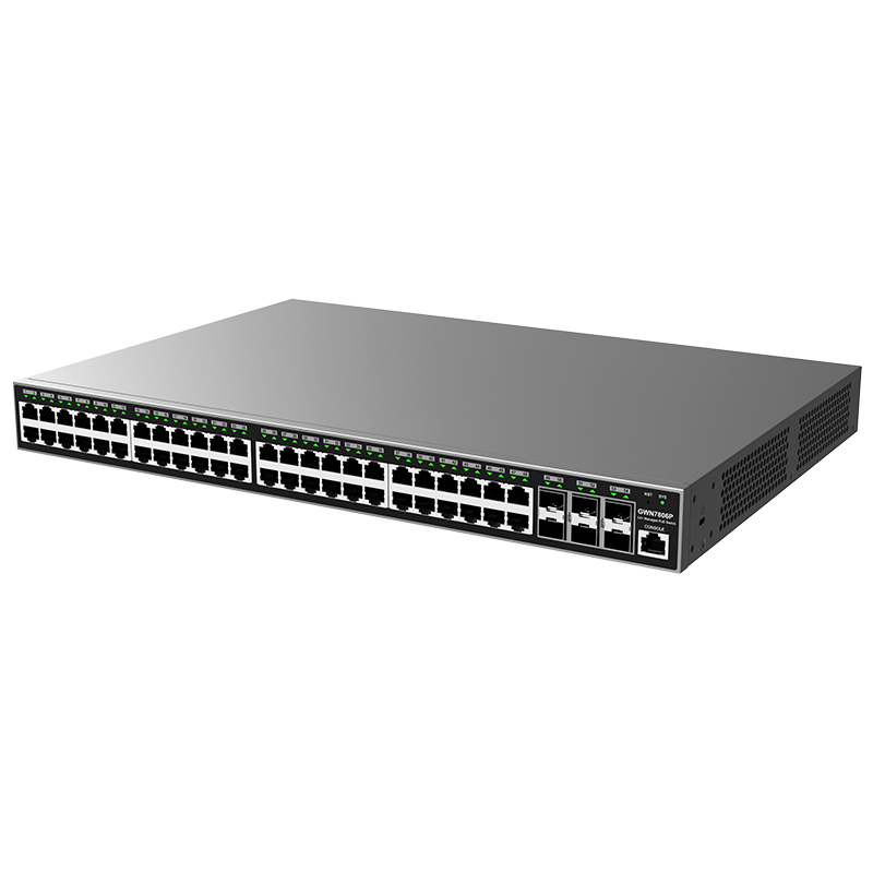 Grandstream GWN7806P Enterprise Layer 2+ Managed PoE Network Switch, 48 x GigE, 6 x SFP+ | Power ...