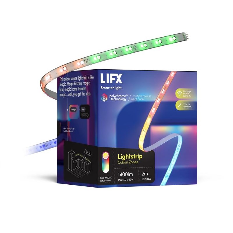 LIFX Colour LED Lightstrip 2 Metre Starter Kit with Controller and ...