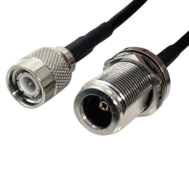 N-Female Bulkhead to TNC-Male 30cm LLC200 Coax Pigtail | Coax Cables