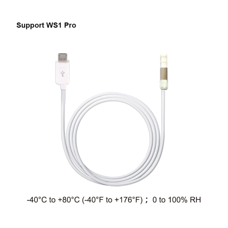 Ubibot TH30S-B-5M-R-USB External 5 Metre Temperature & Humidity Probe ...