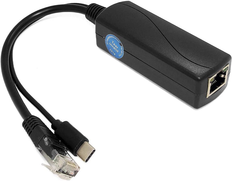 USB-C 5V 3A Gigabit IEEE802.3af/at PoE Splitter | PoE Power over Ethernet, DC to DC Convertors ...
